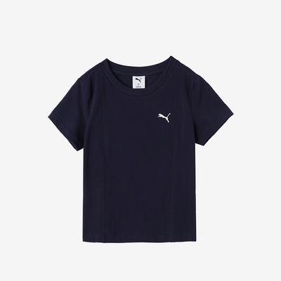 Puma/彪马2025春季新款女士透气经典刺绣圆领T恤631305-06