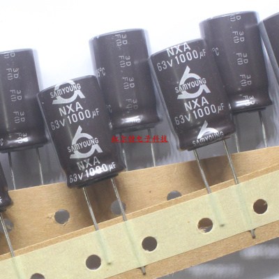 韩国三莹电解电容 63V1000UF 1000UF 63V 16x25 NXA高频低阻105度