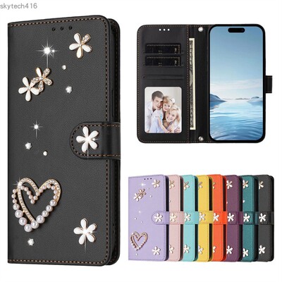 适用于华硕 Zenfone 12 Ultra 手机套防摔翻盖式保护皮套硅胶全包TPU软壳时尚简约个性可爱镶钻女