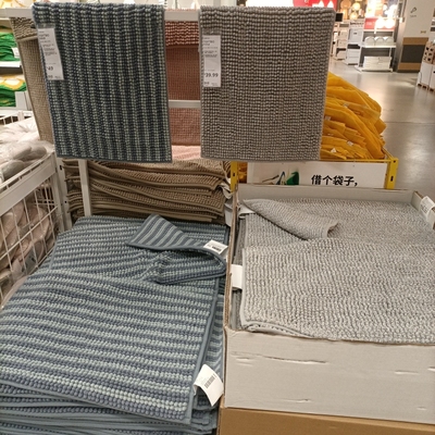 IKEA宜家TOFTBO托夫波浴室地垫吸收速干40*60cm门垫厨房垫脚垫毯