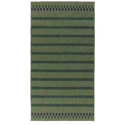 特价IKEA宜家家居考斯宁平织地毯室内/户外绿色紫色/条形图案地垫