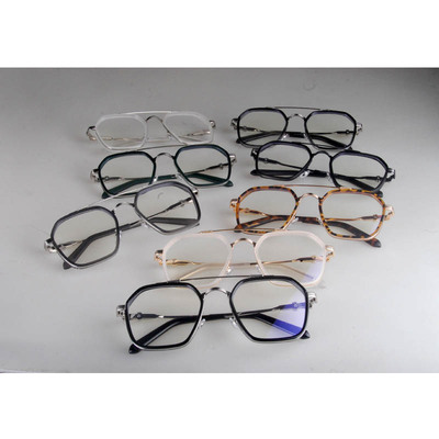 大脸升级版双梁复古防蓝光眼镜框