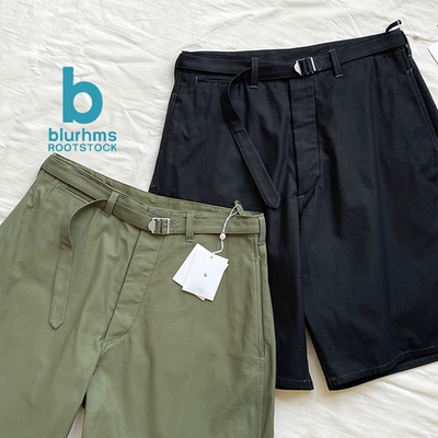 两色细腰带复古直筒休闲短裤