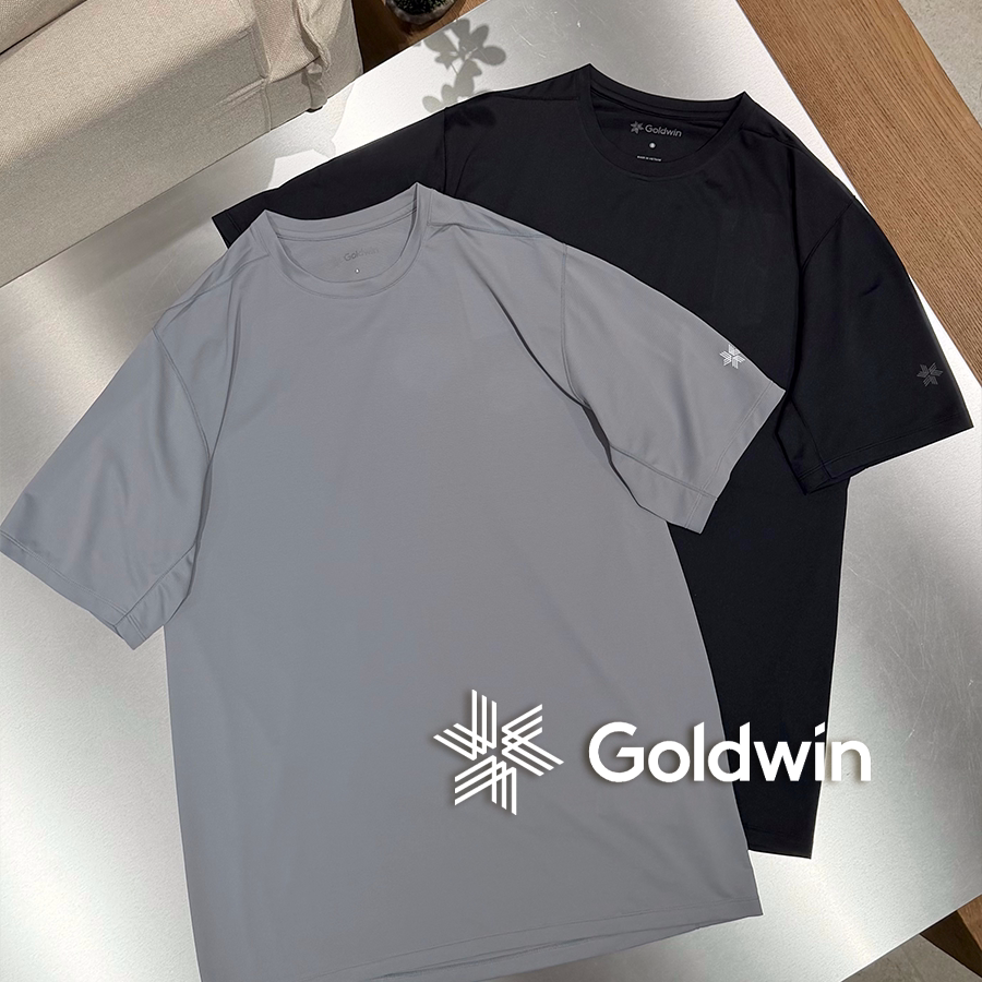 Goldwin 26FW/SS mini华夫格防紫外线速干运动短袖T恤 GM66119