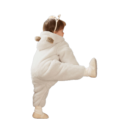 巴拉巴拉儿童连体衣婴儿秋冬童装抱衣哈衣爬服珊瑚绒宝宝衣服萌趣