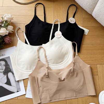 冰皮粉底液美背内衣无痕一片式收副乳显瘦细肩带内内衣5362