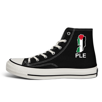 巴勒斯坦Palestine高帮帆布鞋男女国家地图潮流板鞋鞋子夏设 无界