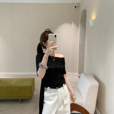 SANTA GROVE-围感温柔气质舒适弹力小衫