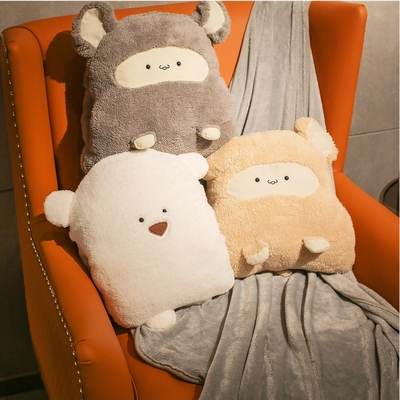 The sleeping pillow of the double-barrel office on the back