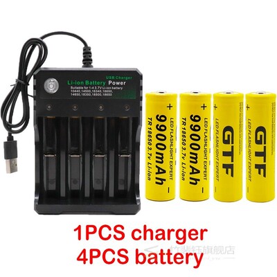 100% New 18650 battery 3.7V 9900mAh rechargeable lion batter