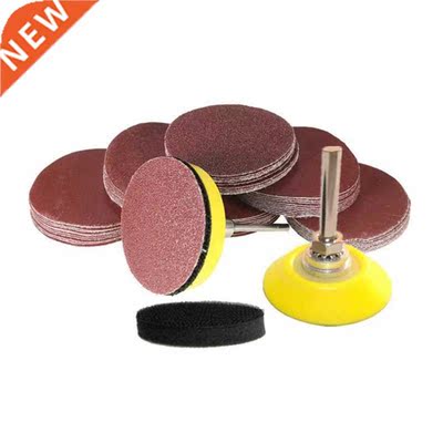 104Pcs 2 Inch Sanding Sandpaper Flocking Disc Sandpaper 100