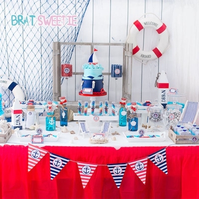 Nautical Birthday Decorations Balloons Arch Photo Booth Pro