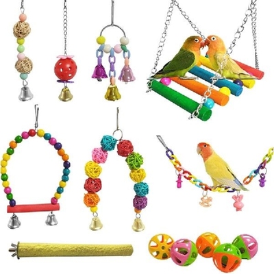 13 Packs Bird Swing Toys,Parrot Chewing Hanging Perches