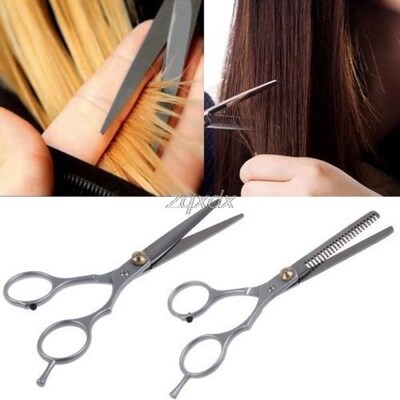 2Pc Hair Cutting Thinning Scissors Shears Barber Set Hairdre