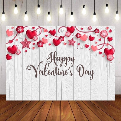 Photography background White Wooden Board Happy Valentines