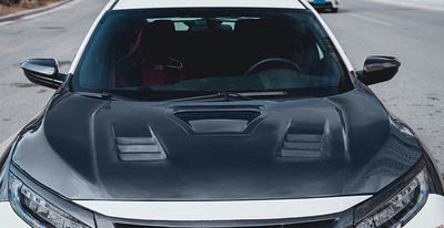 10代15~21款思域\CIVIC TYPE R改装JSC款开孔引擎盖FC1\FK7\FK8