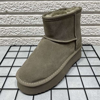 断码处理真皮加绒加厚雪地靴女