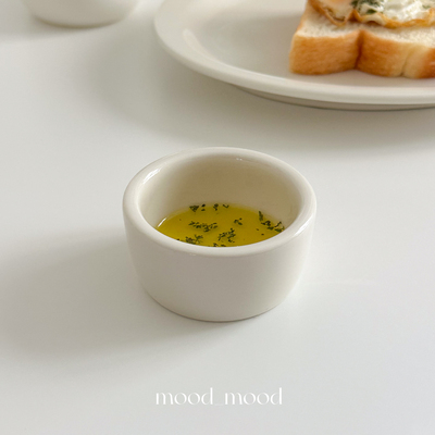 moodboard 乳白系列果酱盅 牛油黄油调料番茄酱油醋汁陶瓷西餐