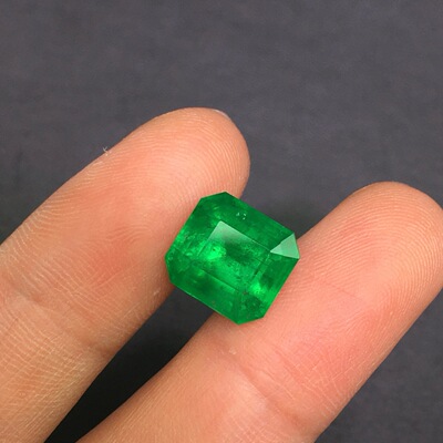 天然祖母绿裸石戒面绿宝石5.42ct