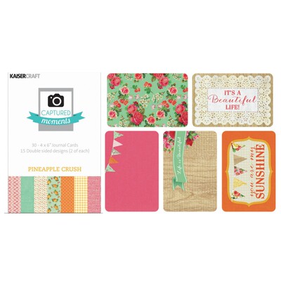 Kaisercraft*4X6PL日志卡 #CM316 Journal Cards-Pineapple Crush