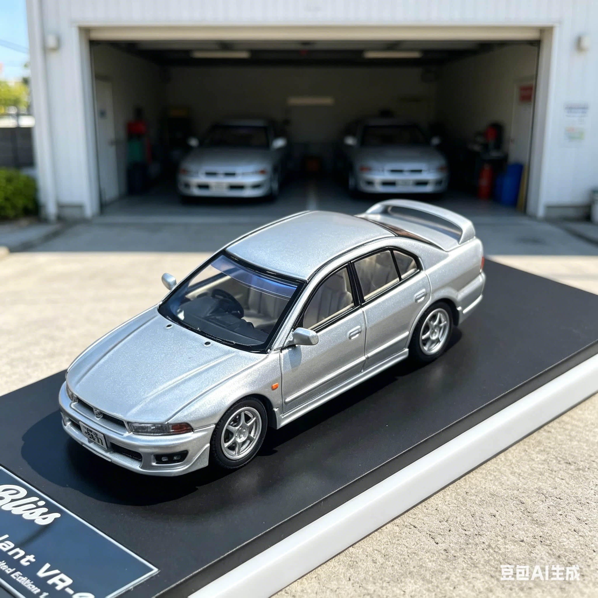 现货 Bliss Mold 1:64 三菱galant戈蓝 八代 VR4 合金汽车模型