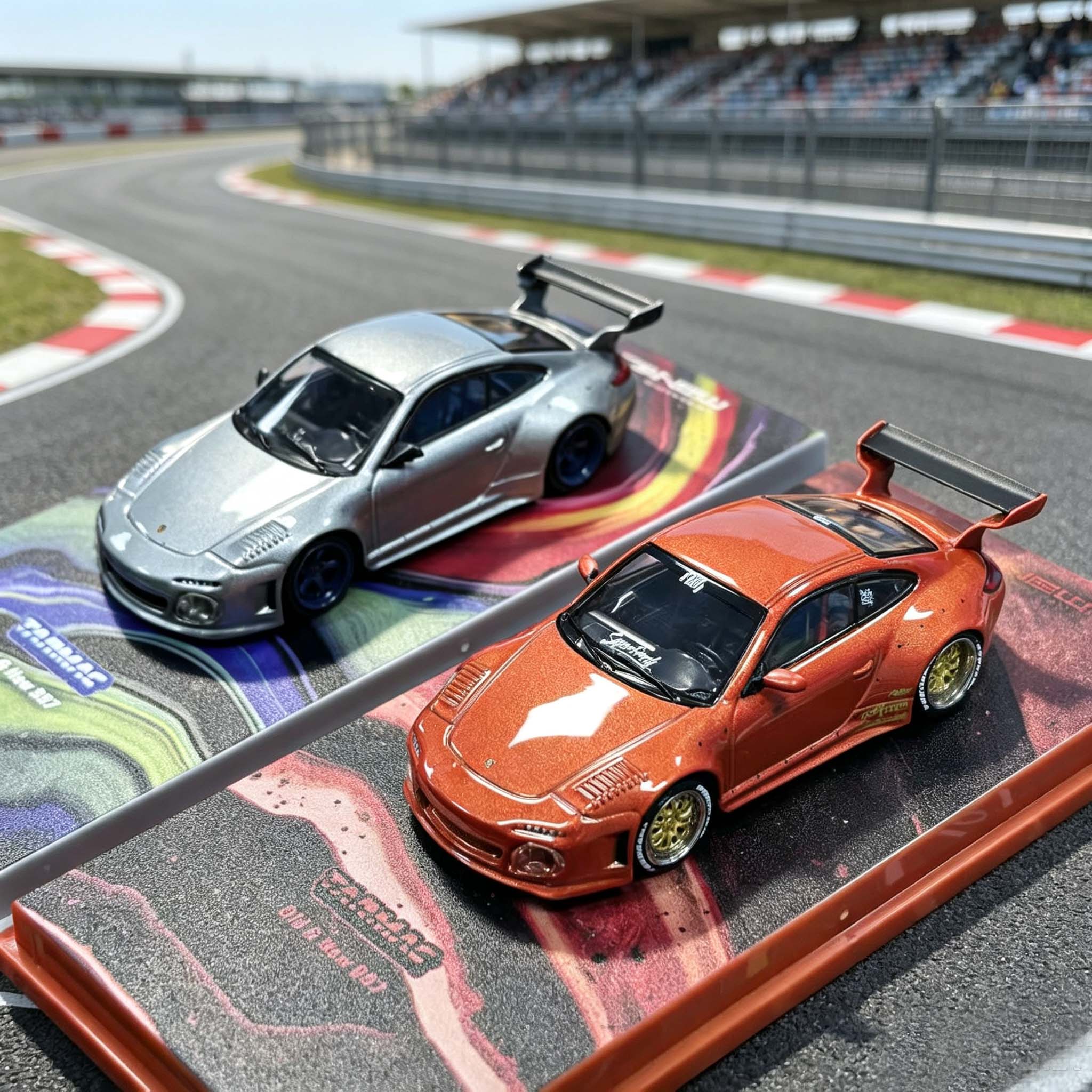 Tarmac Works 1/64 保时捷 Porsche 911 Old & New 997 合金车模
