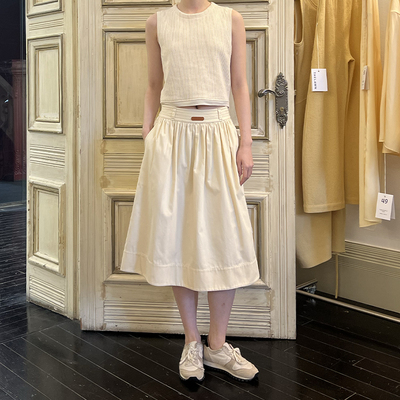 碎褶A型牛津棉半裙25AW秋冬新款