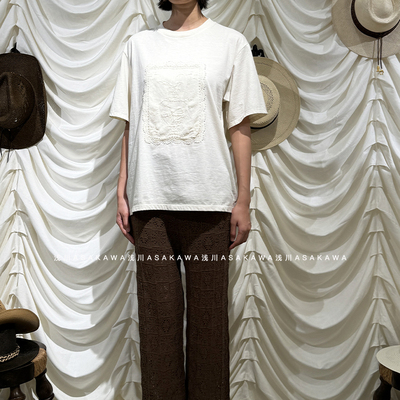 针织刺绣贴片短袖T恤26春夏新款