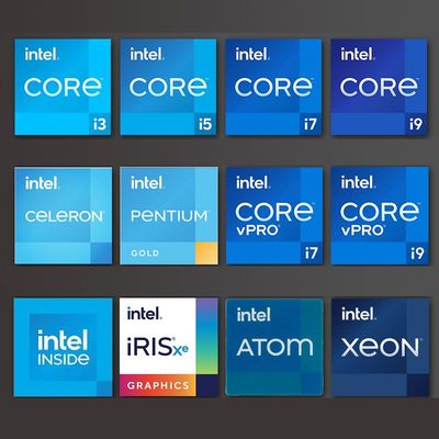 原装正品INTEL11 12代电脑cpu芯片贴纸 笔记本diyi3i7性能标签贴