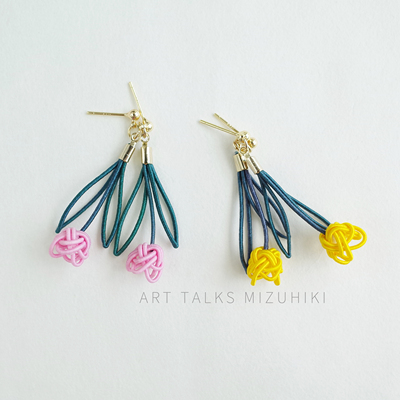 「郁金香」日本进口水引耳饰DIY手工材料包 含教程 包邮