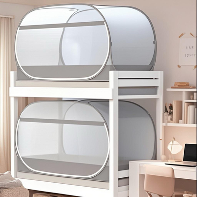 蚊帐学生宿舍上下铺90cm有底免安装蒙古包单人子母床家用1.5米1.2