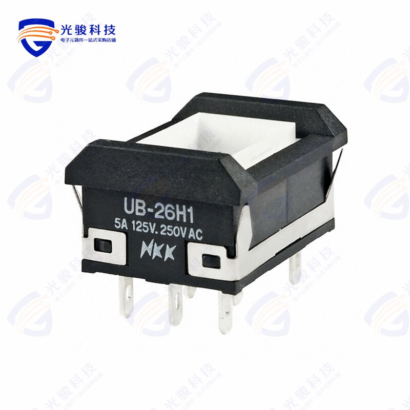 UB26NBKG015F 《SWITCH PUSH DPDT 0.4VA 28V》
