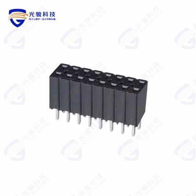 929852-01-08-RA《CONN RCPT 16POS 0.1 GOLD PCB》
