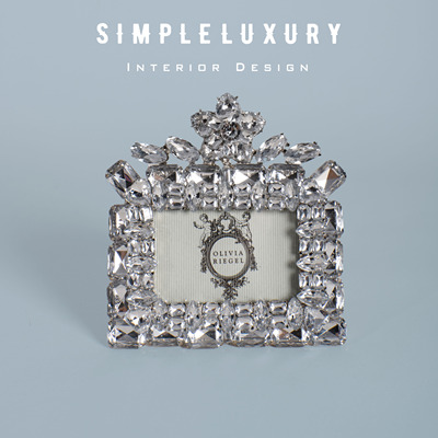 皇冠欧洲水钻玻璃相框