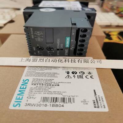 【议价】3RW3016-1BB04 西门子软起动器9A/400V/4kW3RW3016-1BB04