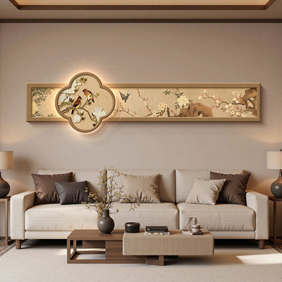 宋氏美学客厅沙发背景墙装饰