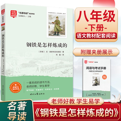 2025版 钢铁是怎样炼成的 中科阅读快乐读书吧 七八年级下册送考试手册 初中教材同步套装课外阅读 时代文艺出版社 正版官方旗舰店