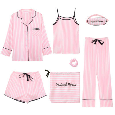 Pieces Womens Silk Satin Pajamas Sets Pyjamas Set Sleepwear