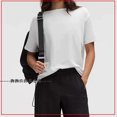 韩国代购lululemon露露乐蒙Back In Action 女日常短袖T恤LW3KDNS