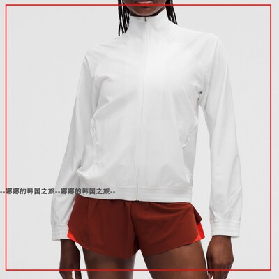 韩国代购lululemon Adapted State 女运动夹克轻薄防晒衣LW3HWIS