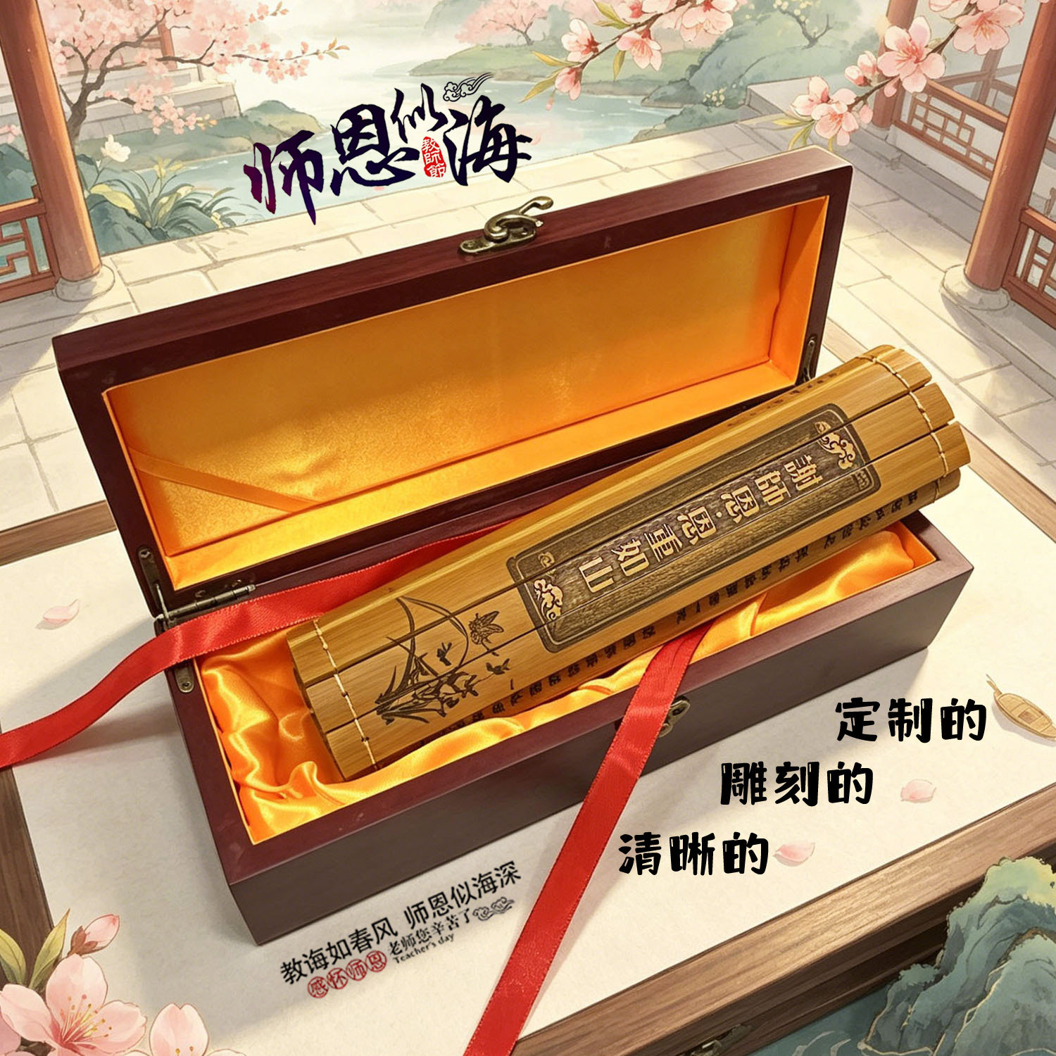 谢师恩礼物教师节送女老师男老师有意义创意定制刻字纪念礼品礼盒
