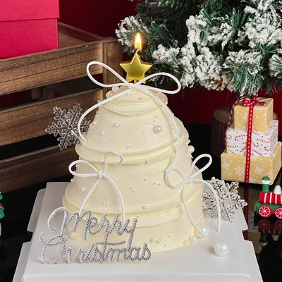 2025圣诞节许愿树蛋糕装饰