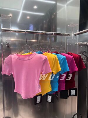 短袖T恤基础款tee弧形下摆