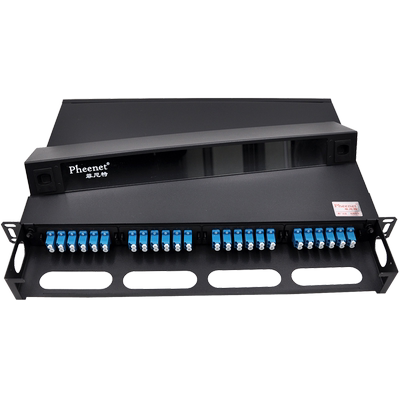 菲尼特1U封闭式配线架满配96芯