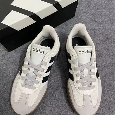 阿迪达斯25秋款adidas低帮板鞋男女同款灰白黑JQ4234 JQ4236