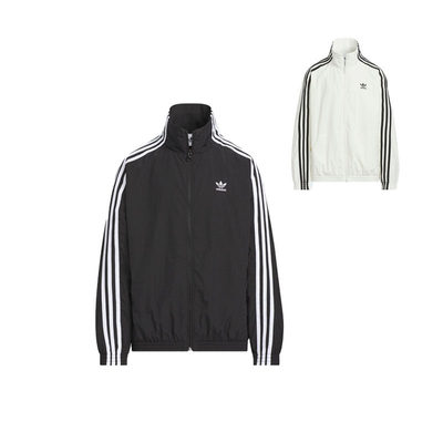 阿迪达斯童装25秋三叶草男女大童梭织运动夹克外套KQ5491 KQ5492