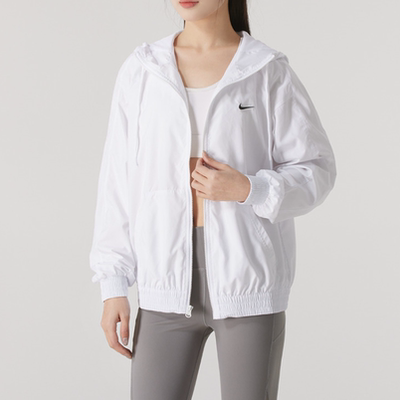 NIKE/耐克连帽外套女2026夏新品透气运动上衣梭织夹克FV6299-100
