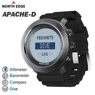 APACHE-D Free Dive Digital Watch WR 100M Altitude Barometer