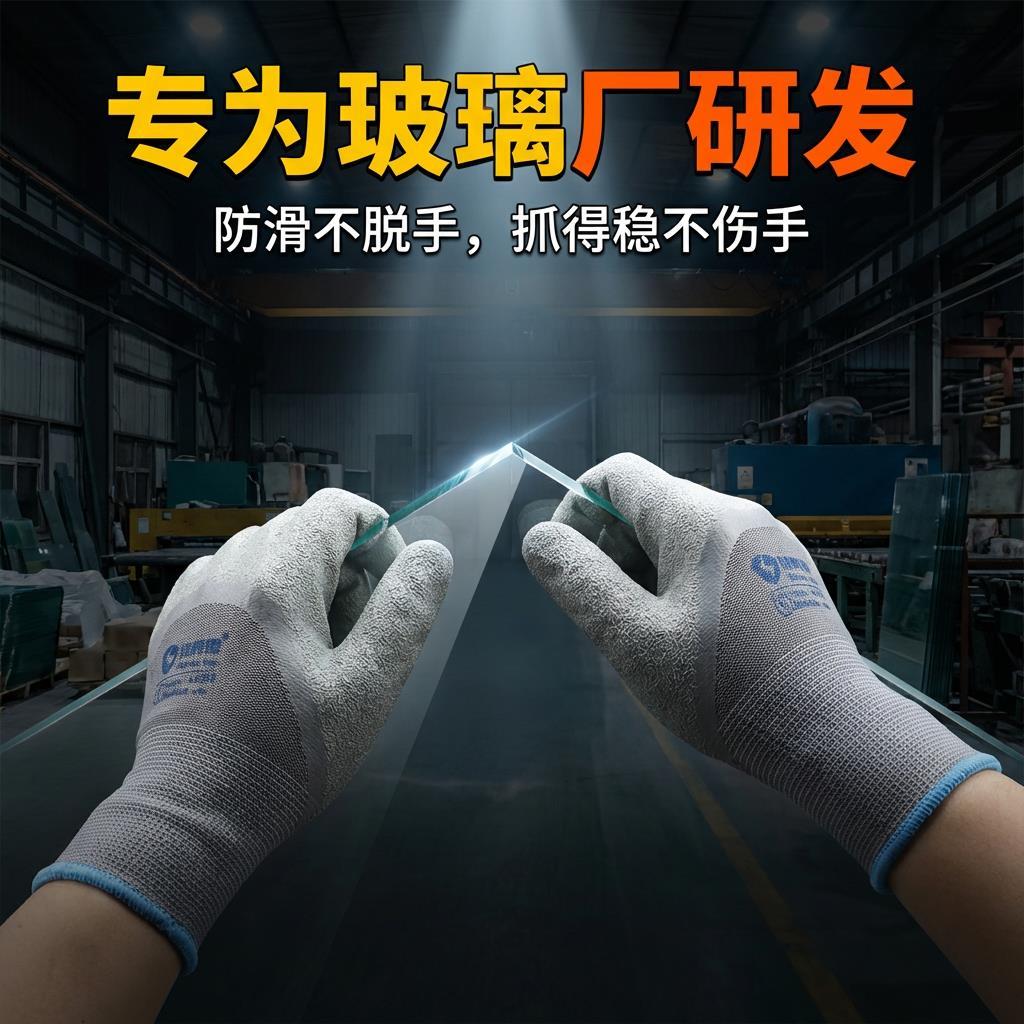 玻璃厂专用手套劳保防割耐磨防刺工业级防护防滑耐磨工作耐用透气
