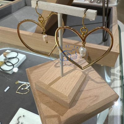 香港专柜代购agnes b 时尚心型品牌LOGO耳饰耳环 25春夏女款